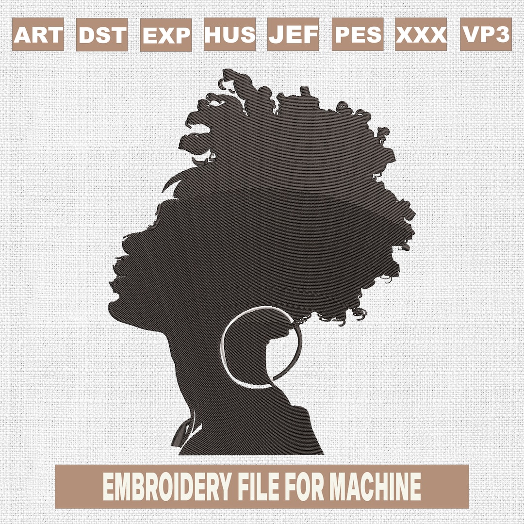 Woman American Embroidery Designs, Black History Embroidery Pattern ...