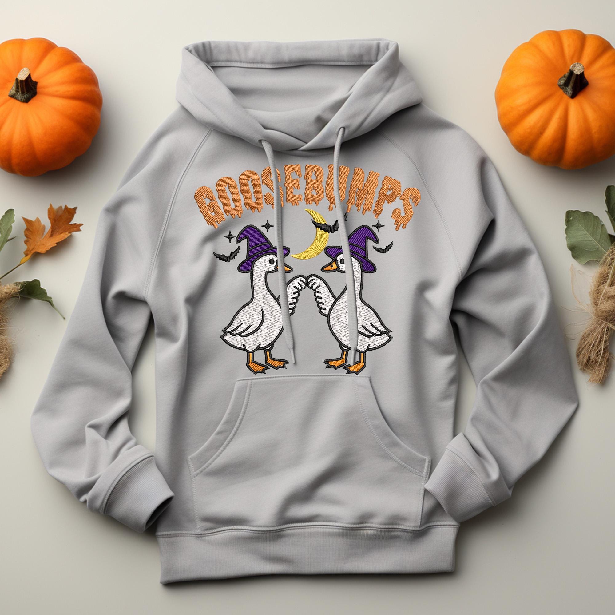 Goosebumps Halloween Embroidery Designs, Cute Witch Goose Embroidery ...