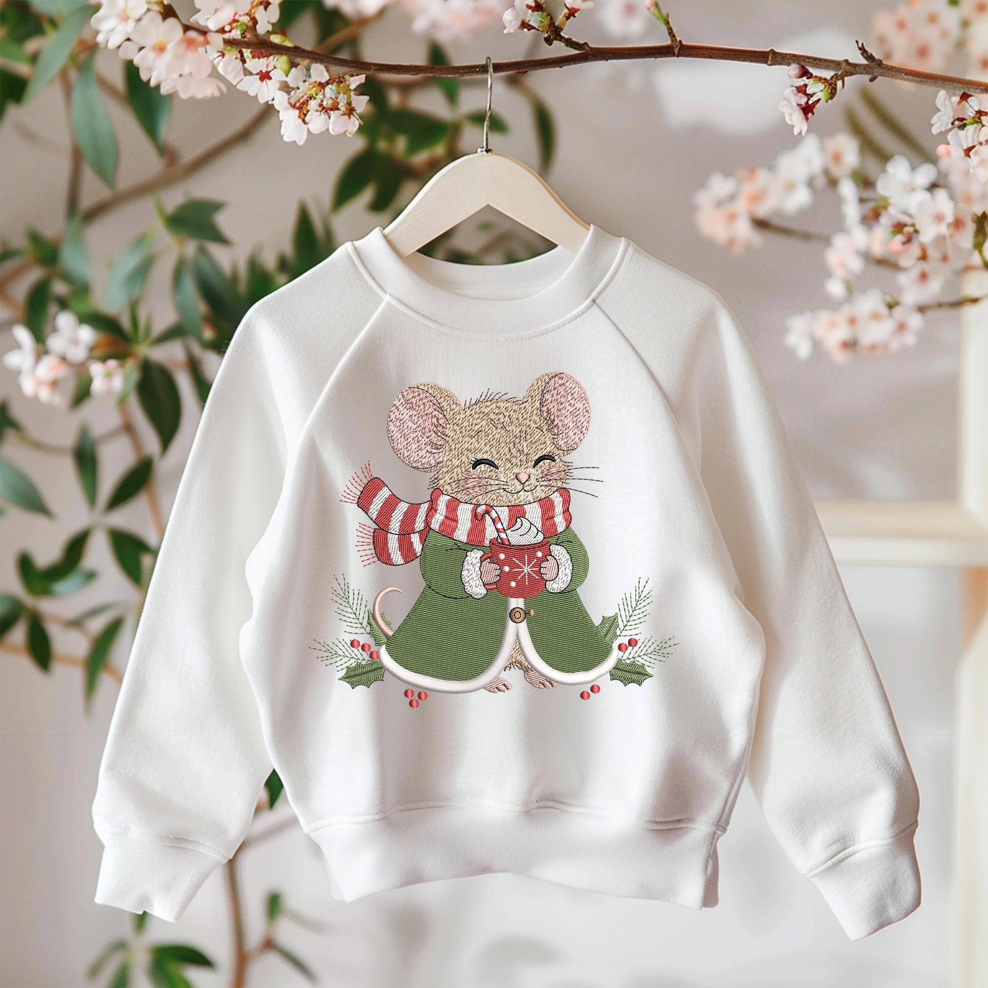 Mouse Hot Chocolate Embroidery Designs, Christmas Chocolate Embroidery ...