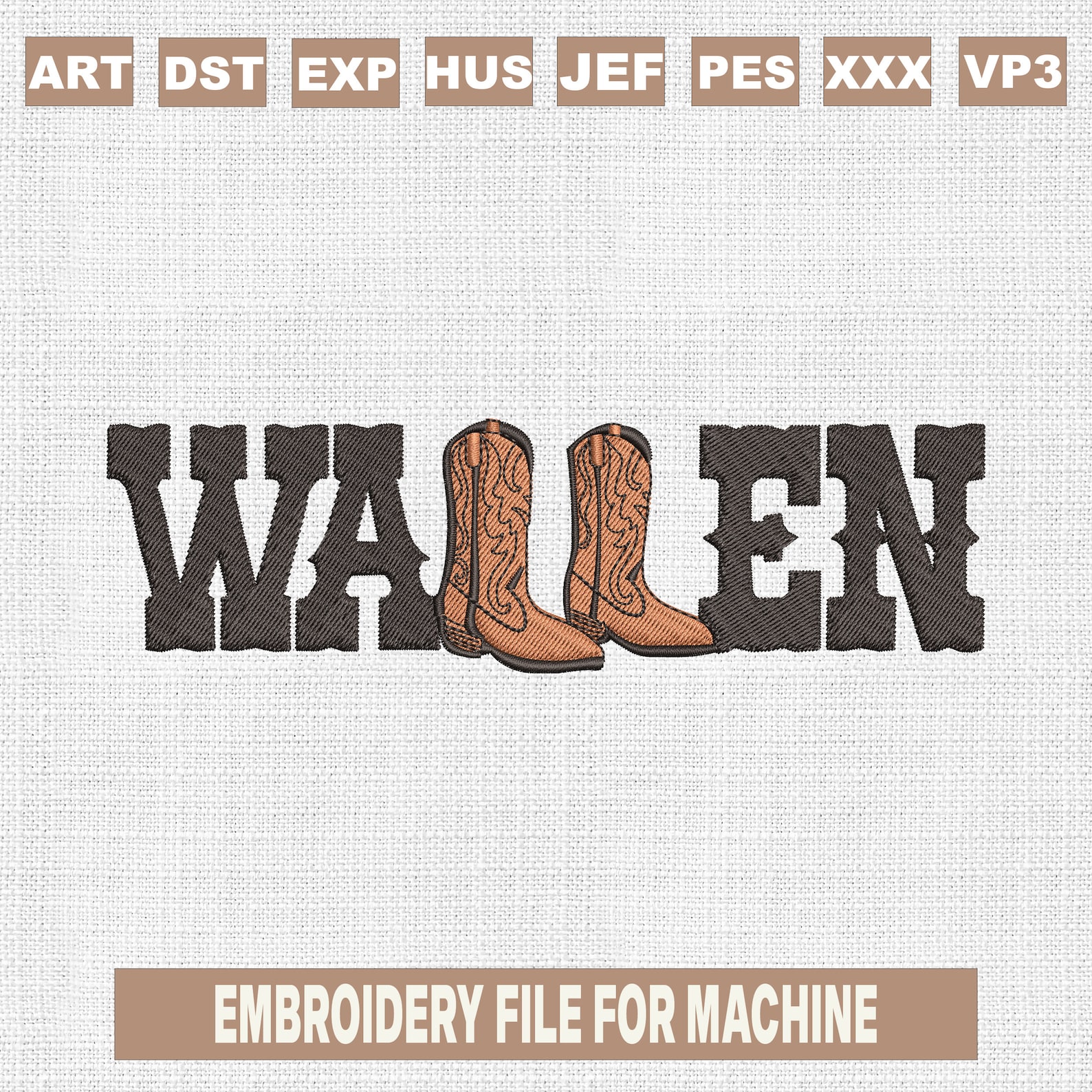 Wallen Cowboy Boots Embroidery Designs, Southern Style Embroidery ...