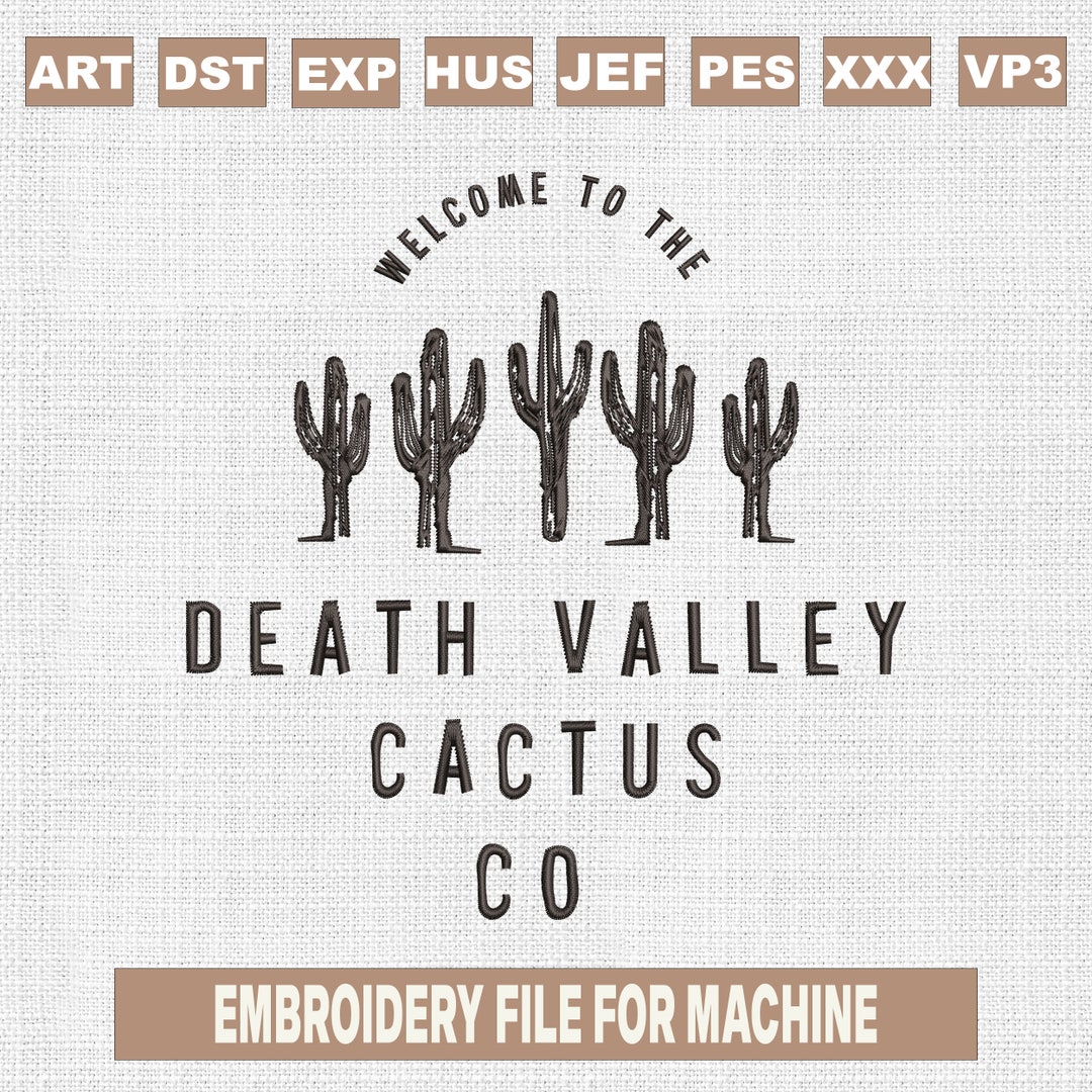 Death Valley Cactus Co Embroidery Designs, Western Embroidery Pattern ...