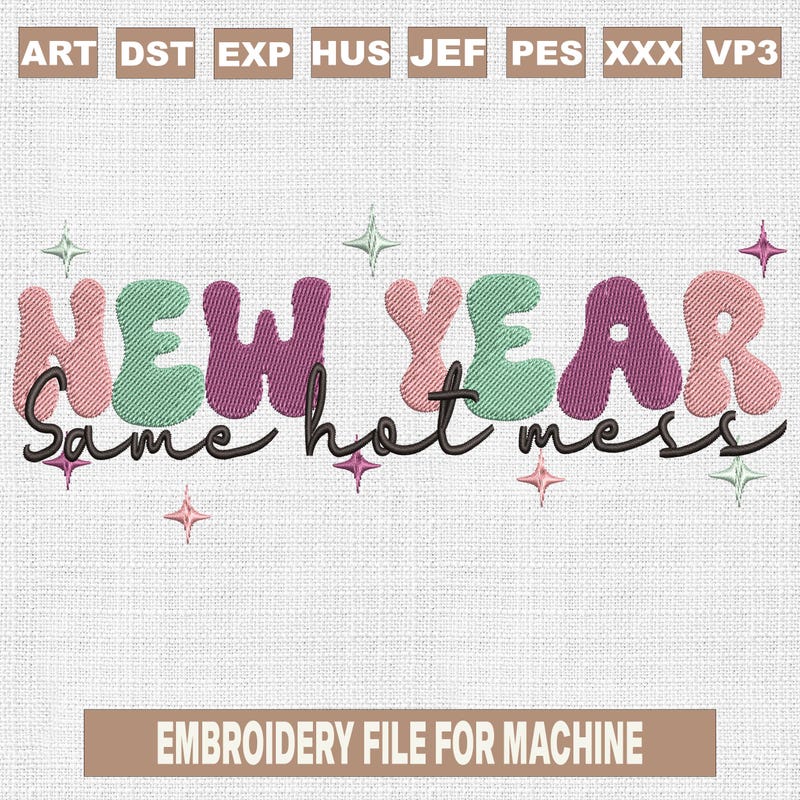 New Year Embroidery - Etsy