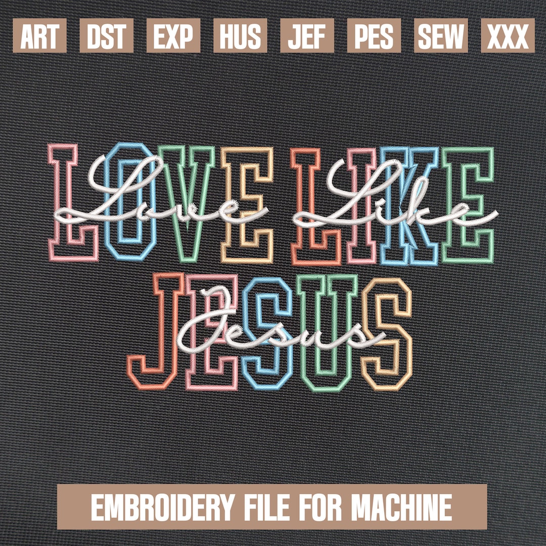 Love Like Jesus Applique Embroidery Designs, Christian Embroidery ...