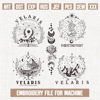 Embroidery PDF Pattern- ACOTAR Velaris Saying 6" | Book Embroidery | to ...