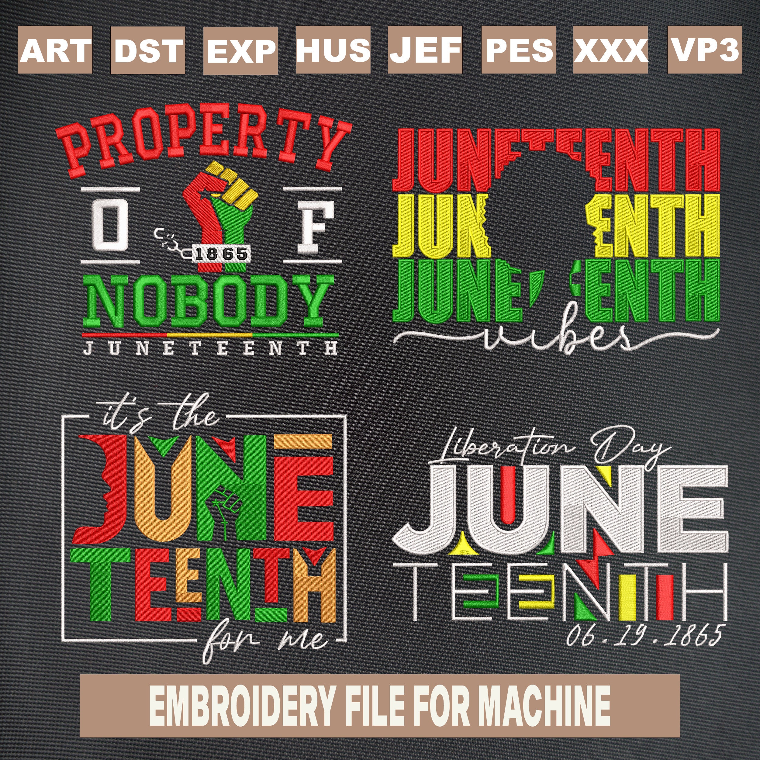 25+ Juneteenth Embroidery Designs, Bundle Juneteenth Embroidery Pattern ...