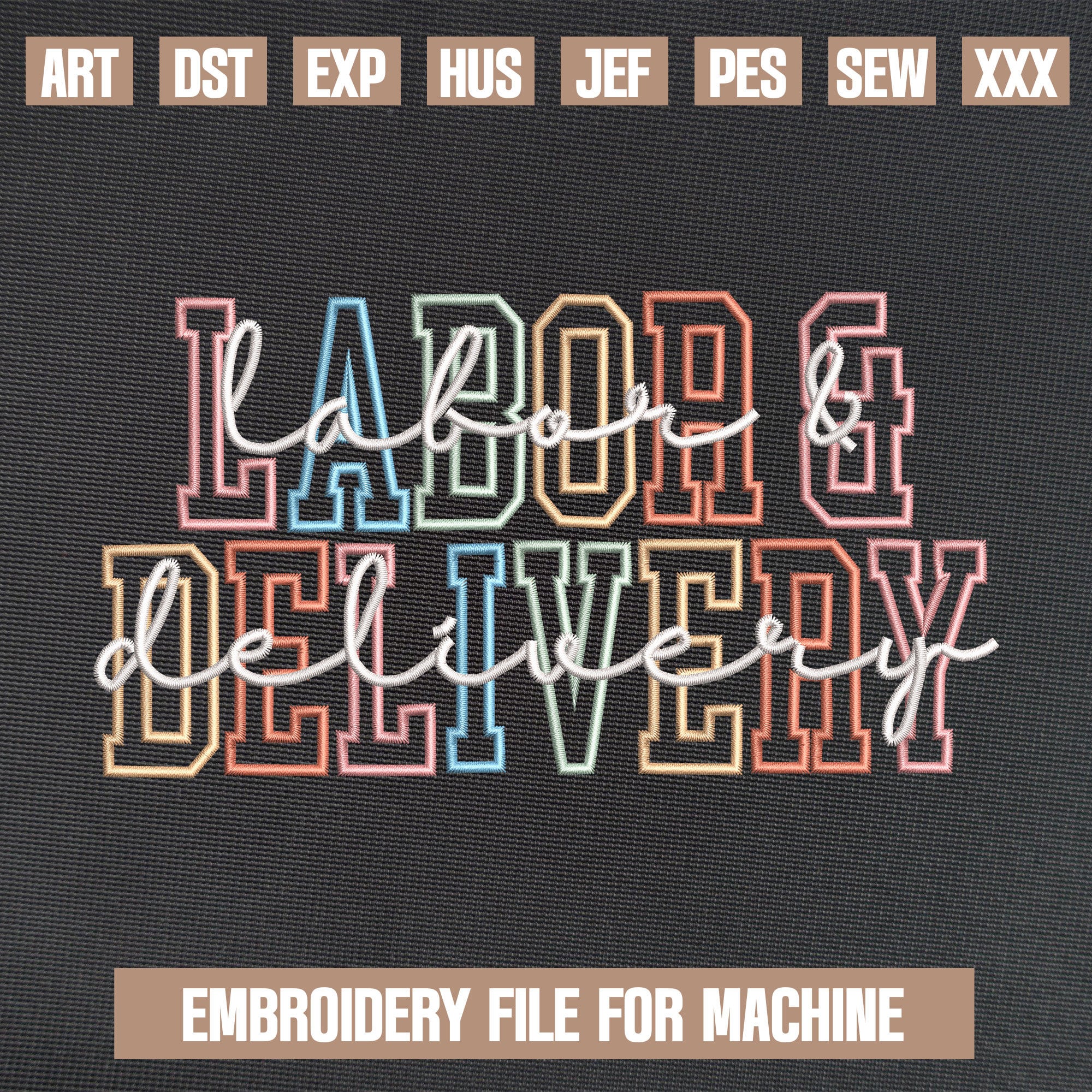 Labor and Delivery Applique Embroidery Designs, Baby Delivery ...