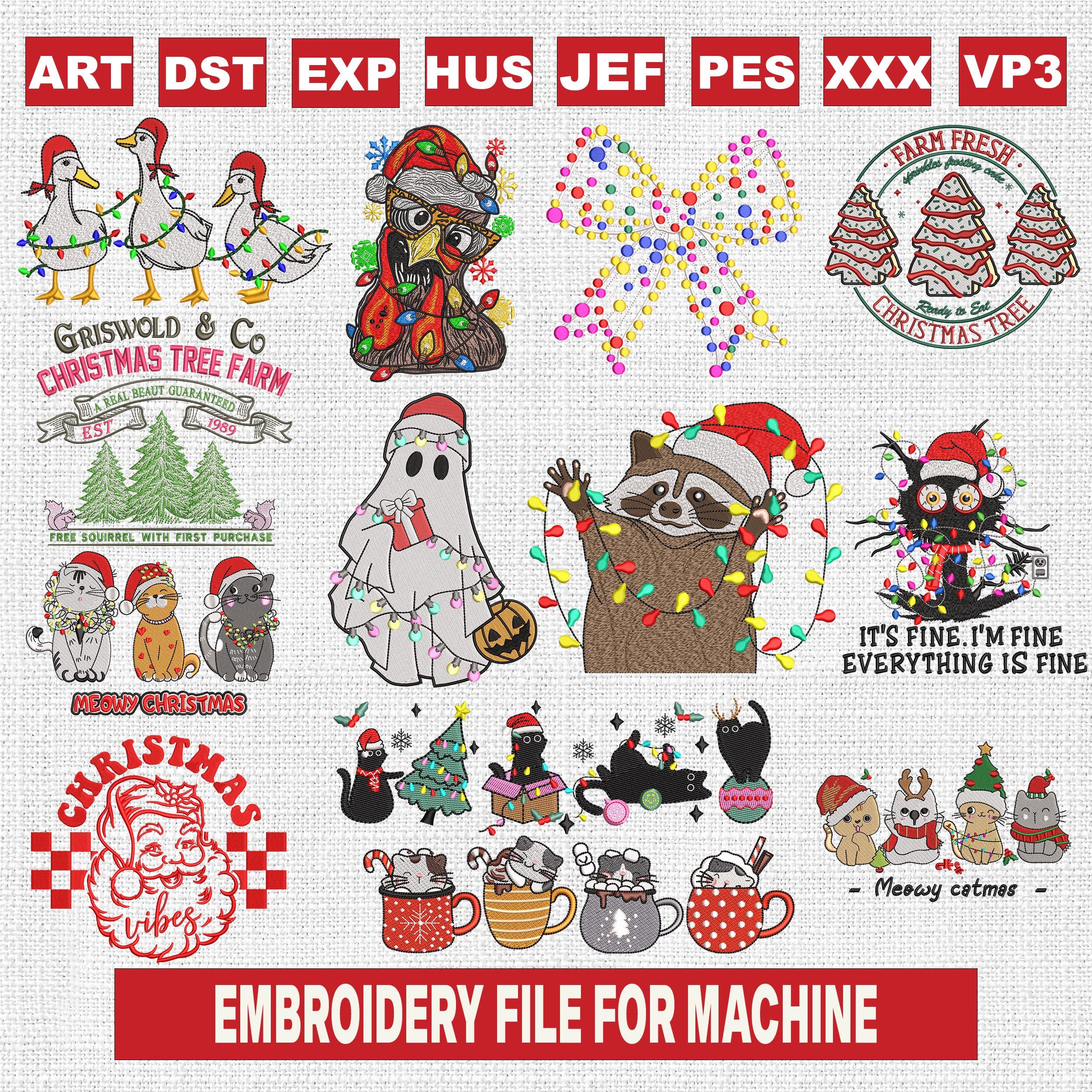 120+ Christmas Embroidery Designs,bundle Christmas Embroidery Pattern ...