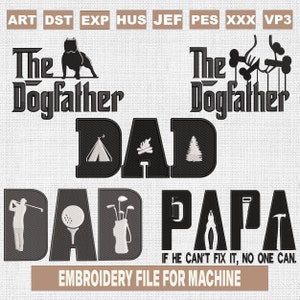 40 Father Day Embroidery Designs, Bundle Father's Day Embroidery ...