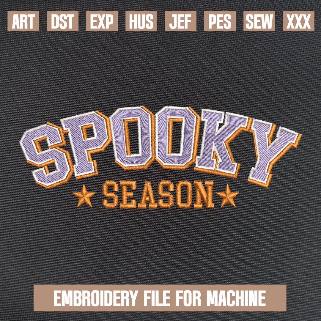 Spooky Season Machine Embroidery Designs, Halloween Embroidery Pattern ...