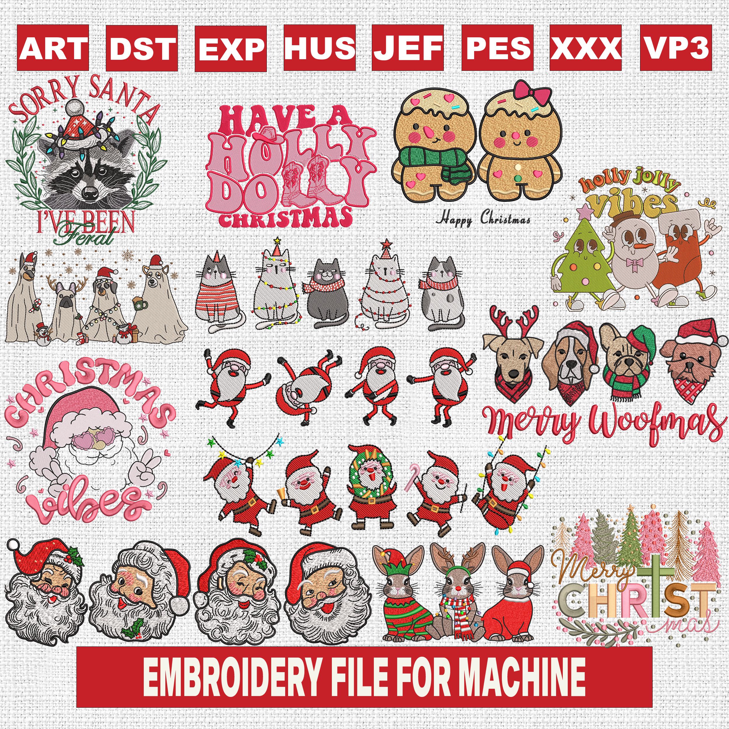 120+ Christmas Embroidery Designs,bundle Christmas Embroidery Pattern ...
