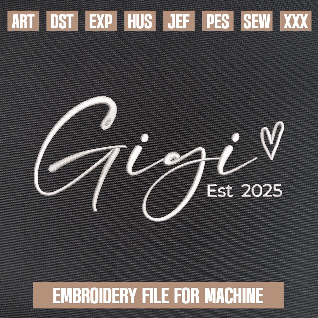 Gigi Est Embroidery Designs, Mother Day Embroidery Pattern, 5 Sizes ...