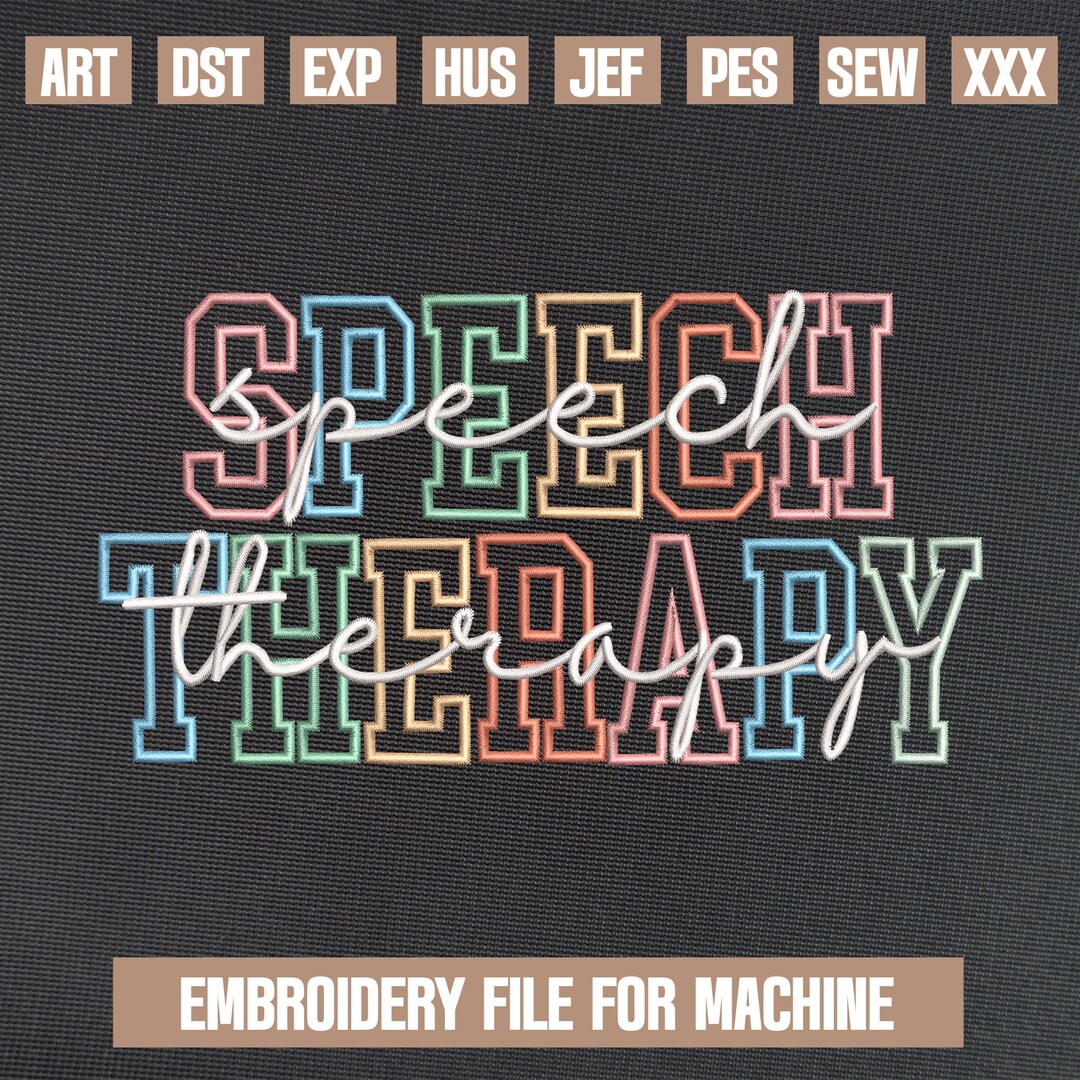Speech Therapy Applique Embroidery Designs, Its a Good Day for Speech ...