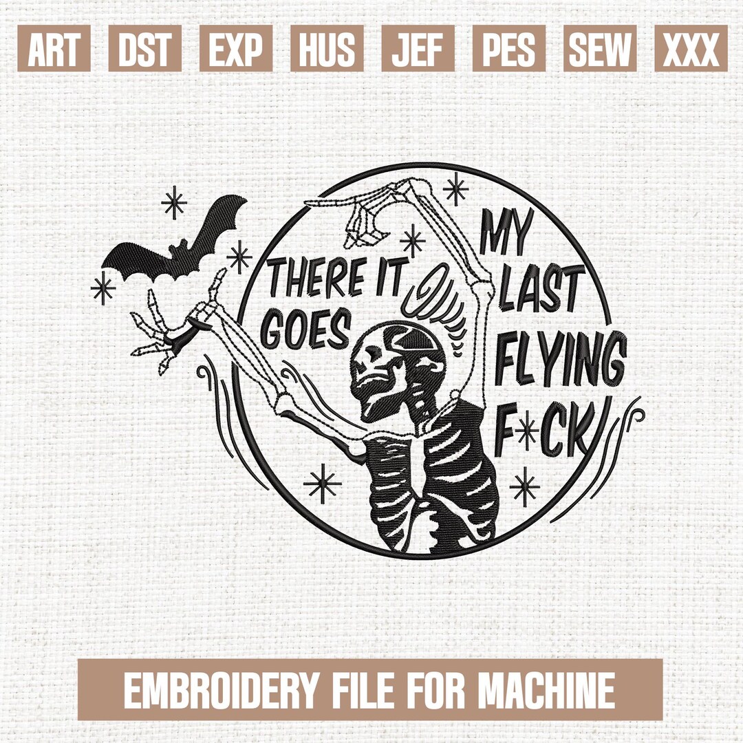 I miei ultimi ricami volanti, motivo per ricamo scheletro, divertenti ...