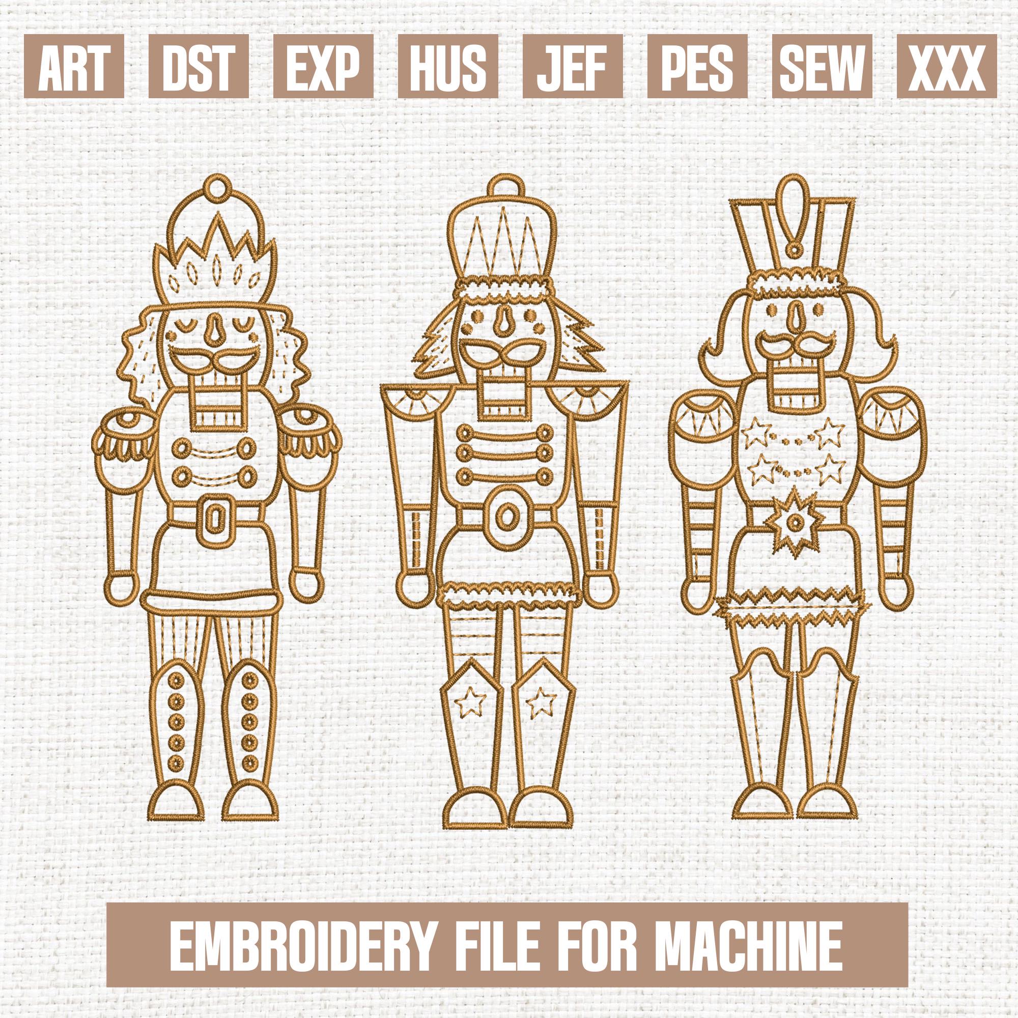 Nutcracker Soldiers Embroidery Designs, Christmas Nutcracker Embroidery ...