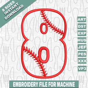 4 Files Baseball Applique Machine Embroidery, Heart Baseball Embroidery ...