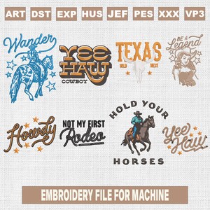 60+ Western Embroidery Designs, Bundle Western Embroidery Pattern ...