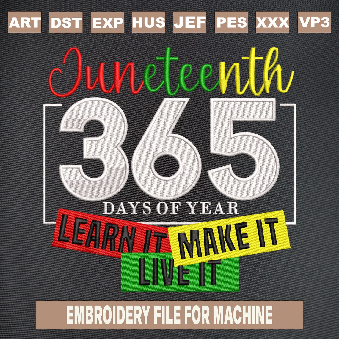 Juneteenth Embroidery Designs, Black History Embroidery Pattern ...