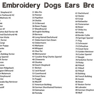 90 Embroidery Dogs Ears Breed, Bundle Dog Ears Embroidery Designs for ...