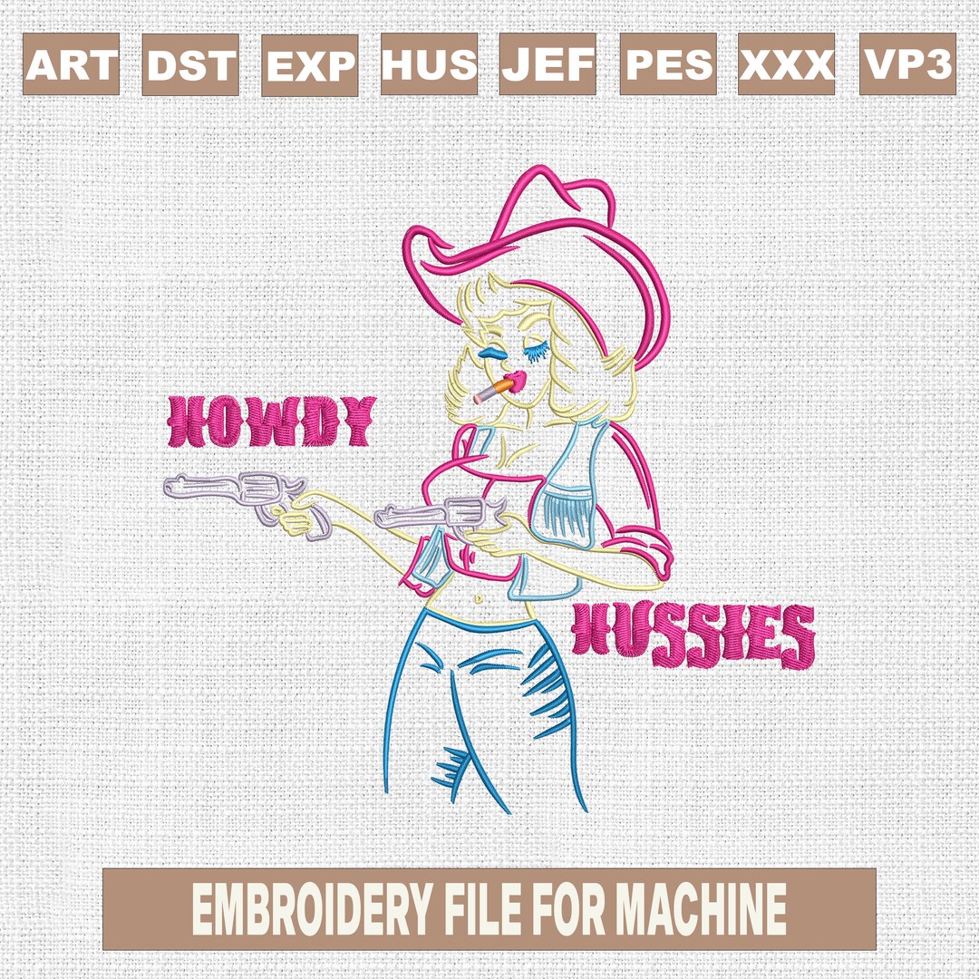 Howdy Hussies Embroidery Designs, Western Embroidery Pattern, Howdy ...