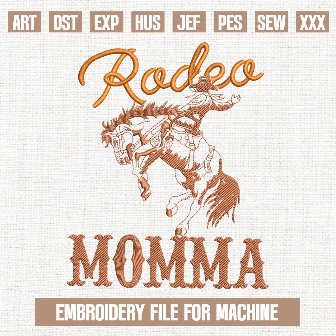 Rodeo Momma Embroidery Designs, Country Western Embroidery Pattern ...