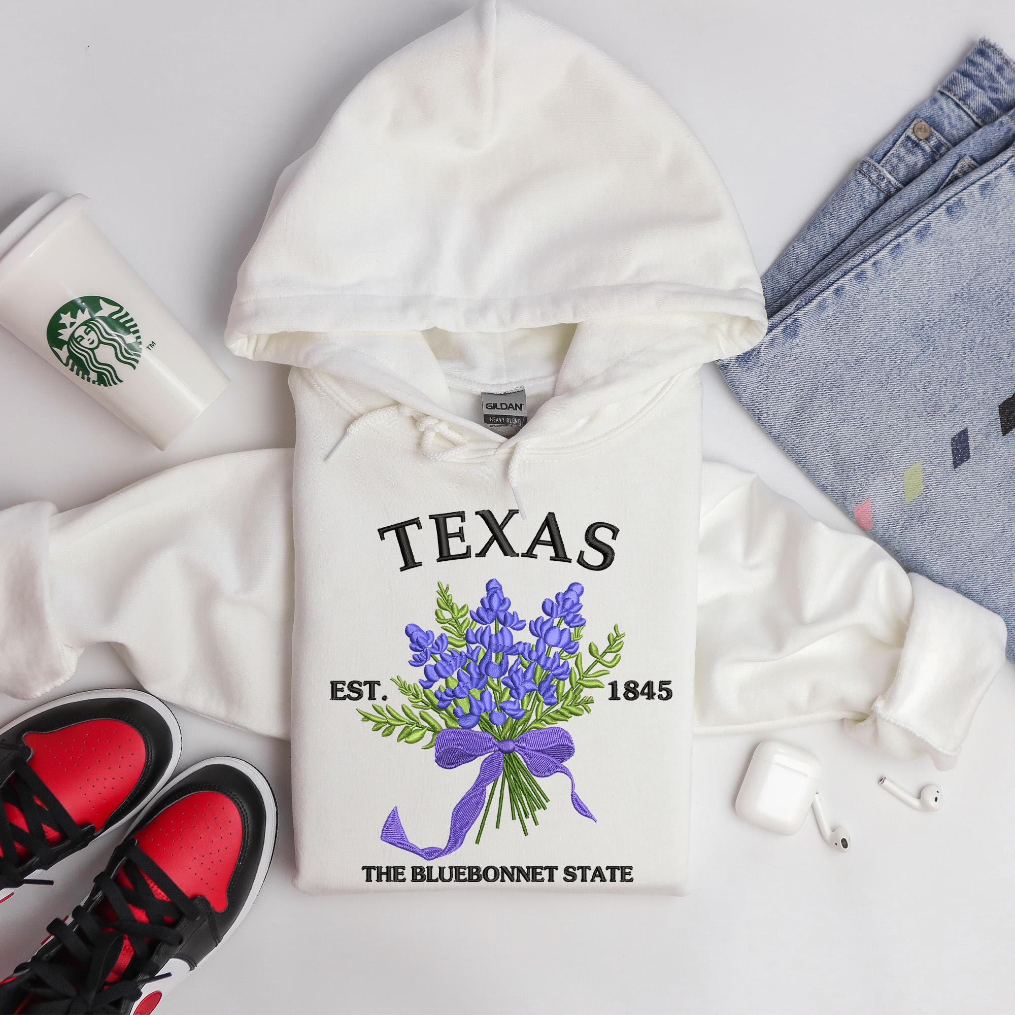 Texas Bluebonnet Embroidery Designs, Floral Texas Embroidery Pattern ...