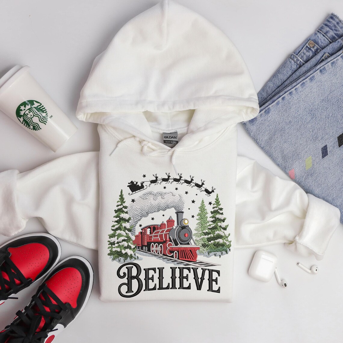 Believe Christmas Train Embroidery Designs, Polar Express Embroidery ...