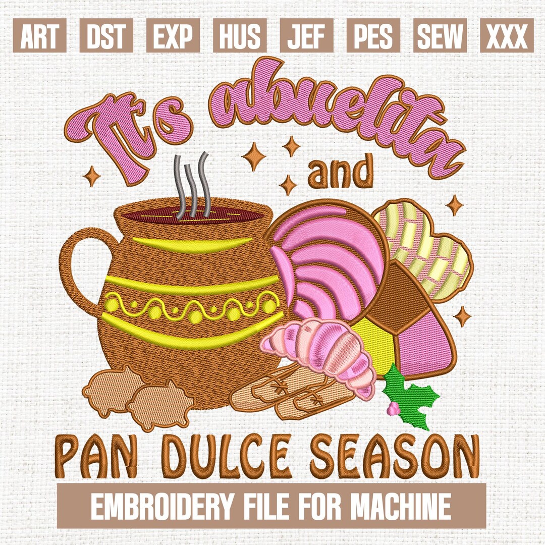 Pan Dulce Embroidery Designs, Funny Christmas Embroidery Pattern ...