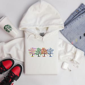 Four Seasons Embroidery Designs, Tree Embroidery Pattern, Fall ...