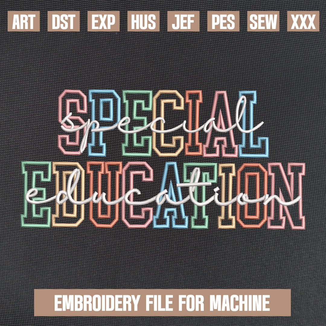 Special Education Teacher Applique Embroidery Designs, Sped Teacher ...