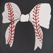 Baseball Hair Bow Embroidery Designs, Baseball Machine Embroidery ...