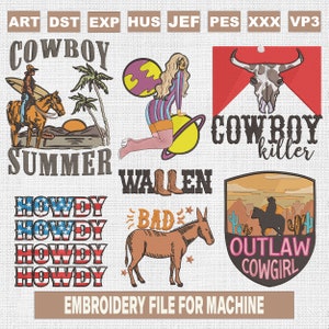60+ Western Embroidery Designs, Bundle Western Embroidery Pattern ...