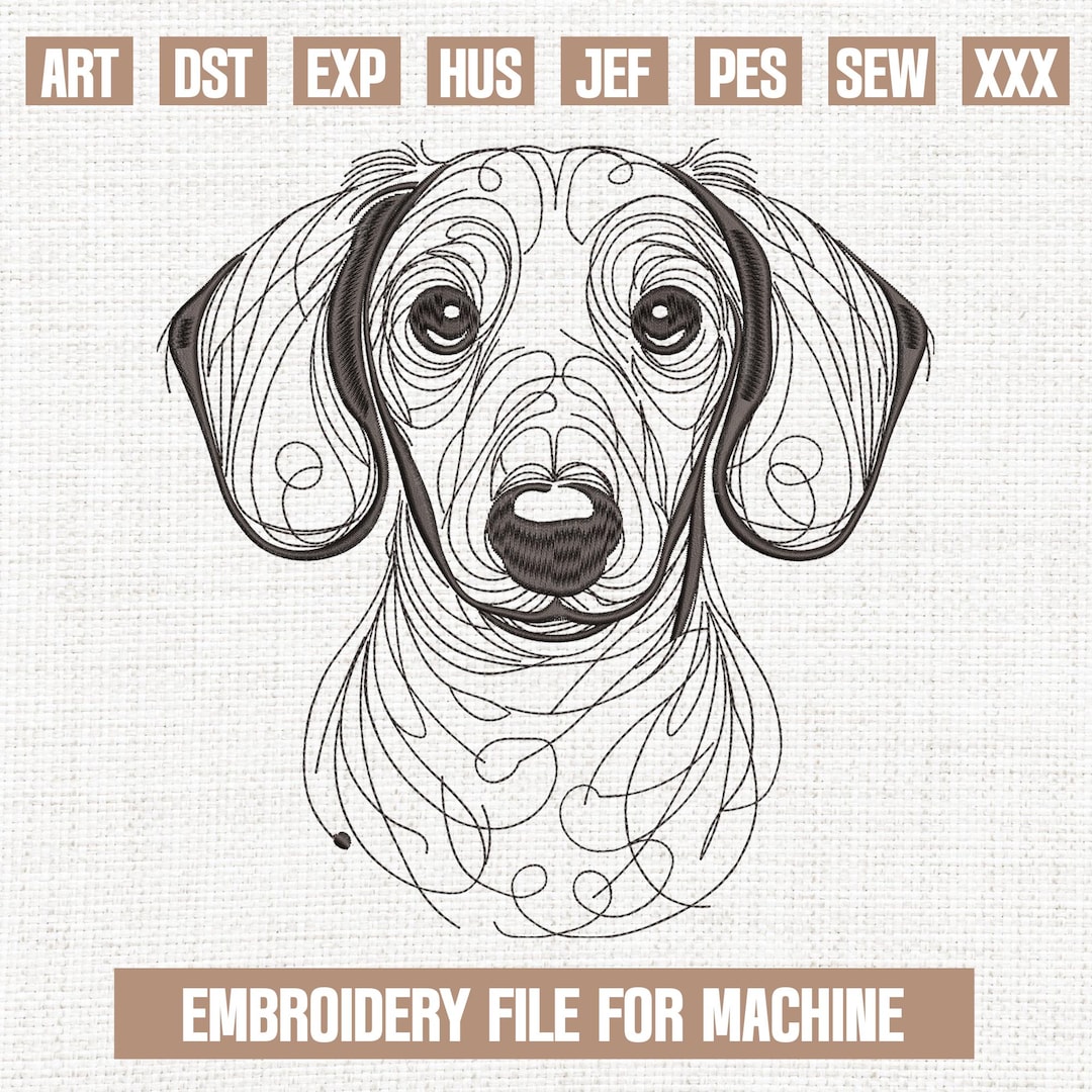 Dachshund Dog Embroidery Designs, Cute Dachshund Embroidery Pattern ...