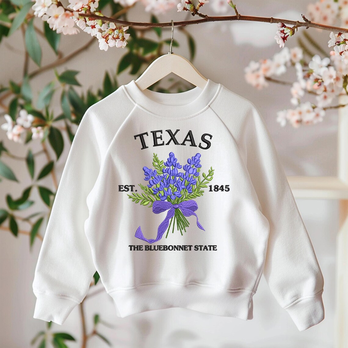 Texas Bluebonnet Embroidery Designs, Floral Texas Embroidery Pattern ...