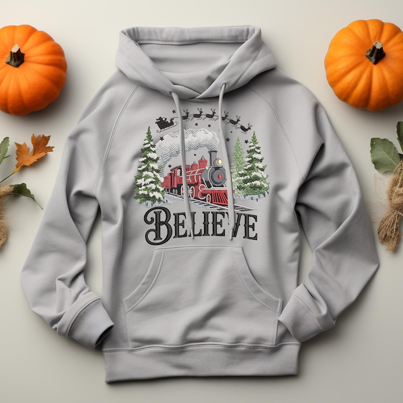 Believe Christmas Train Embroidery Designs, Polar Express Embroidery ...