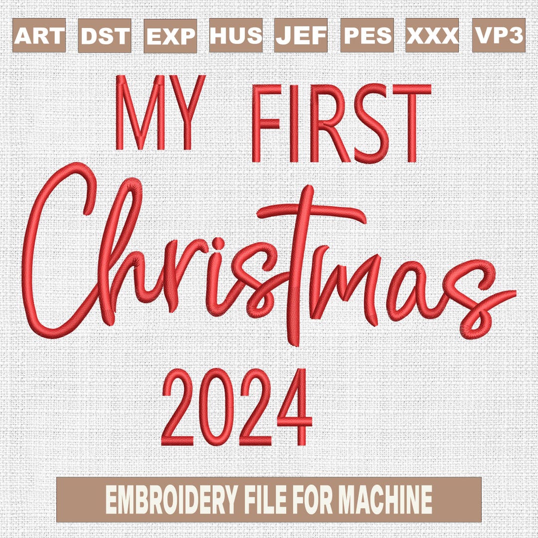 My First Christmas Embroidery Designs, Winter Christmas Embroidery ...