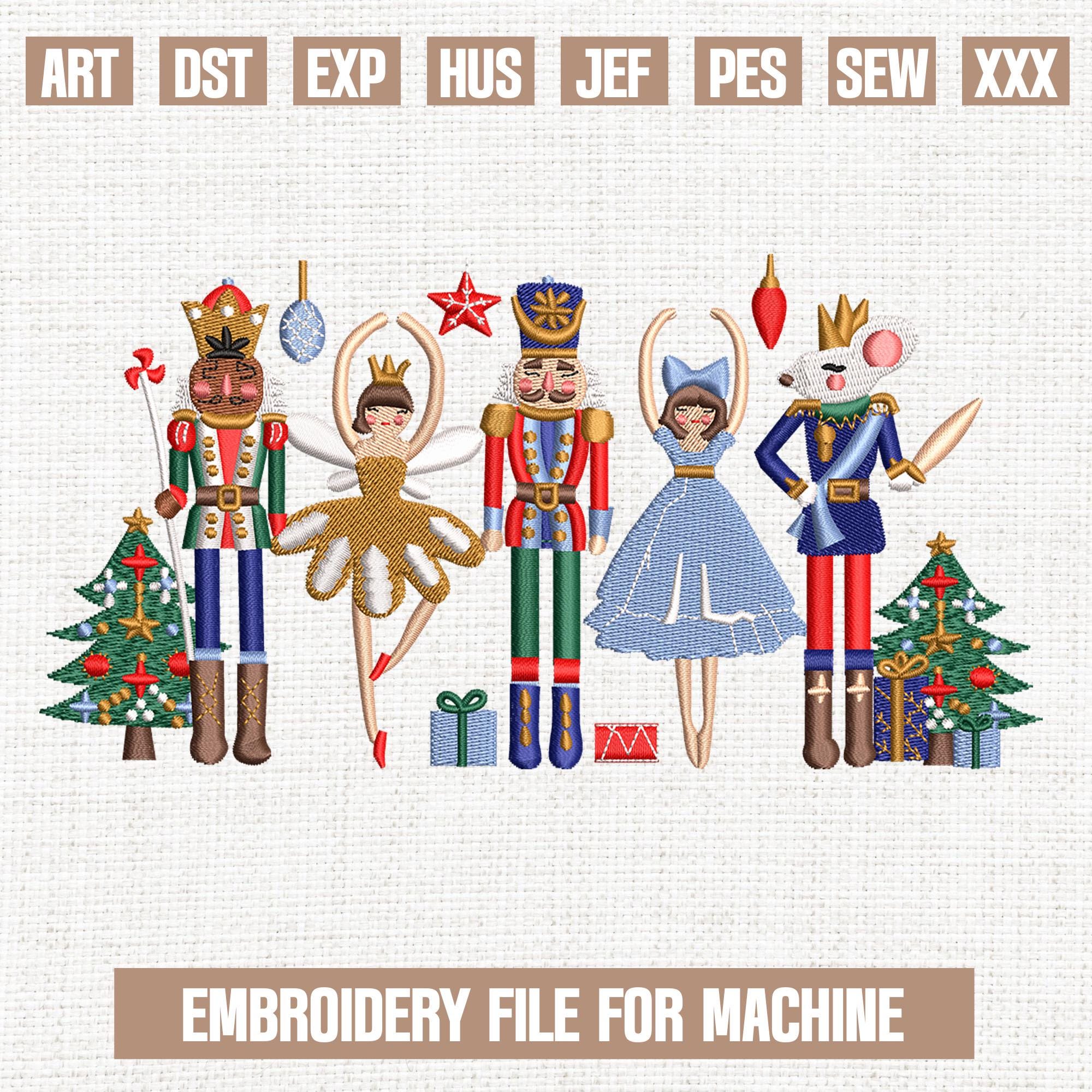Nutcracker Ballet Embroidery Designs, Merry Christmas Embroidery ...