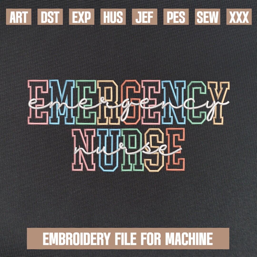 Er Nurse Applique Embroidery Designs, Nurse Embroidery Pattern, Nurse ...