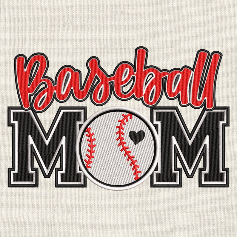 Baseball Mom Embroidery Designs, Baseball Mama Machine Embroidery ...