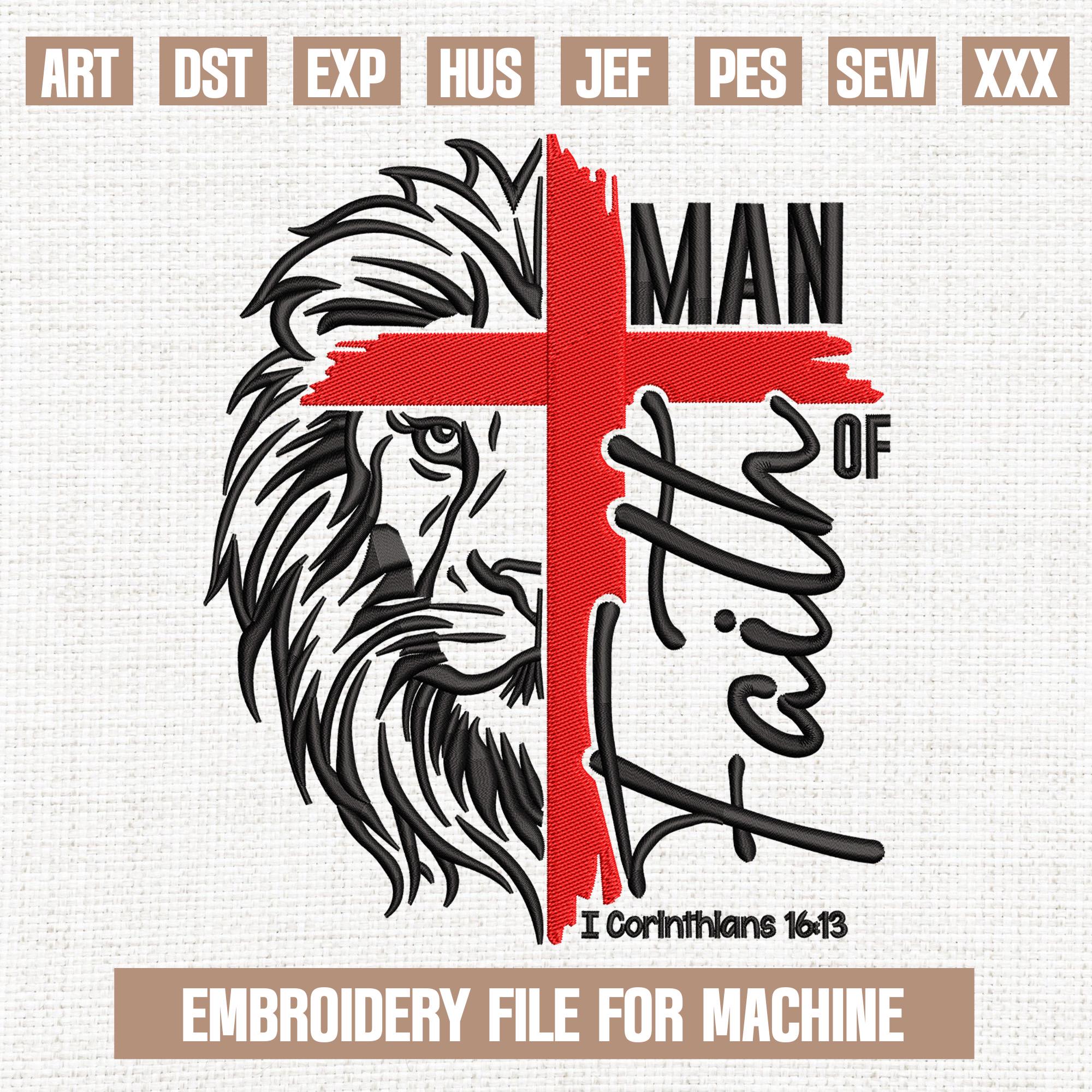 Dad Embroidery Designs, Man of God Embroidery Pattern, Christian ...