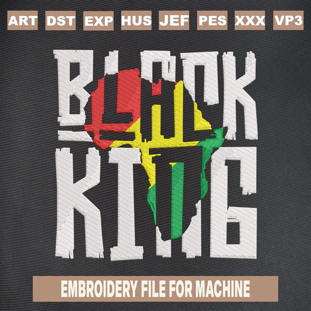 Black King Embroidery Designs, African American Embroidery Pattern ...