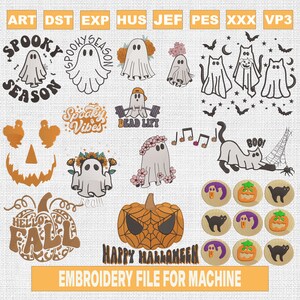 140+ Halloween Embroidery Designs, Spooky Season Embroidery Pattern ...