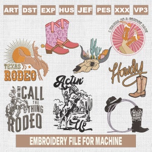 60+ Western Embroidery Designs, Bundle Western Embroidery Pattern ...