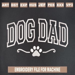 Dog Dad Machine Embroidery Designs, Father's Day Embroidery Pattern ...