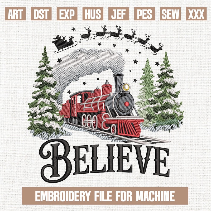 Christmas Train .dst - Etsy