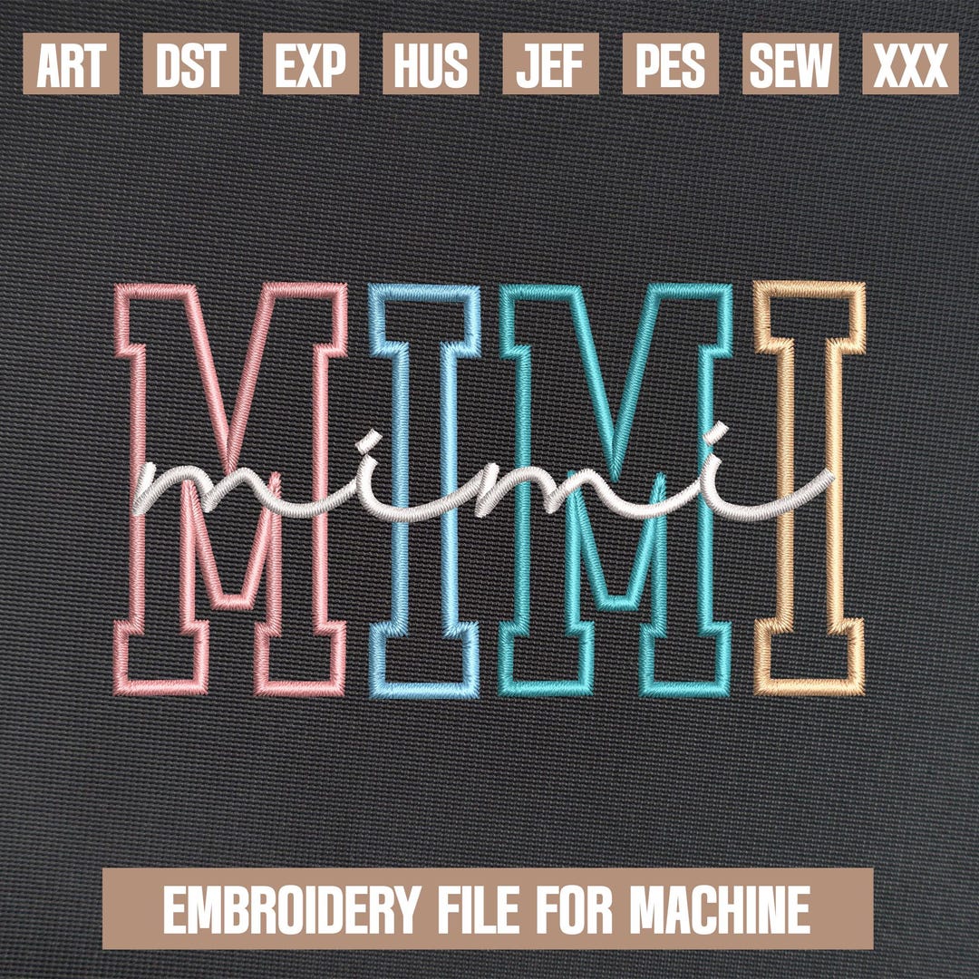 Mimi Applique Embroidery Designs, Mimi Life Embroidery Pattern, Mother ...