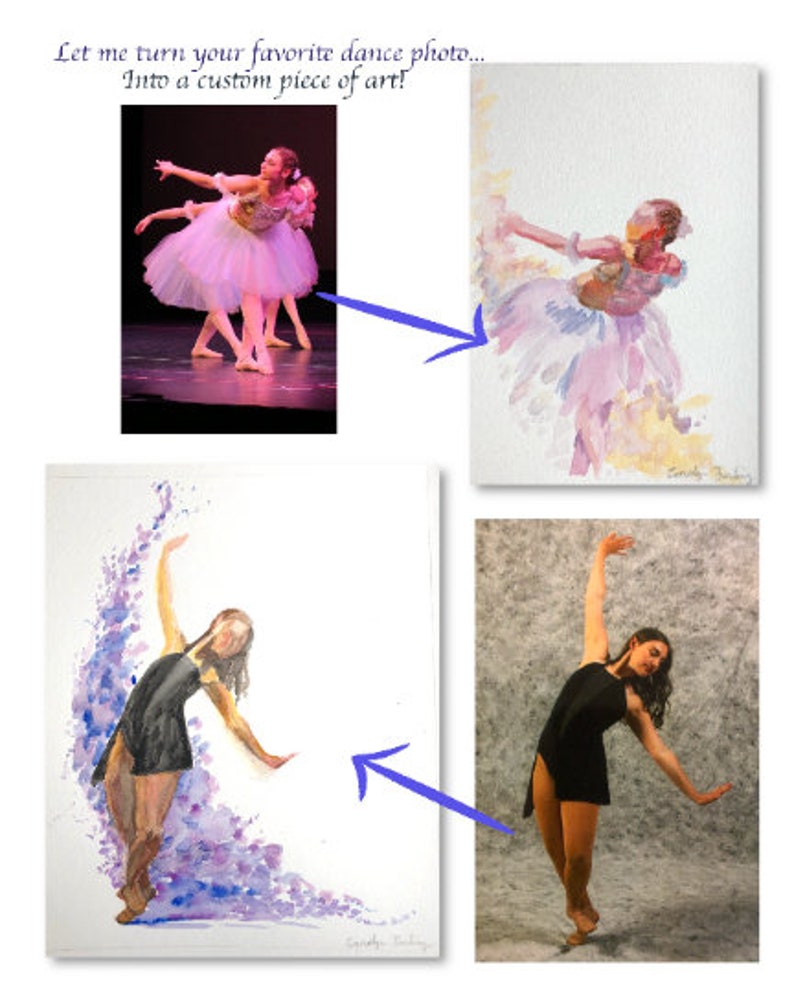 Custom Dancer Watercolor From Photo - Etsy