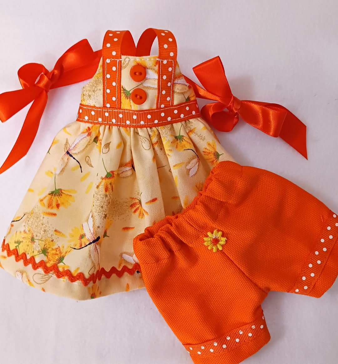 Dandelion Dragonfly Doll Outfit: Top, Shorts & Ribbons - Fits 14" Dolls ...