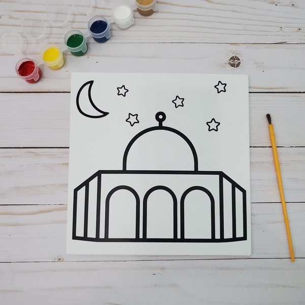 Canvas Painting of Mosques - Etsy