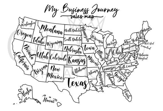 My Business Journey Sales Map PDF and PNG - Etsy