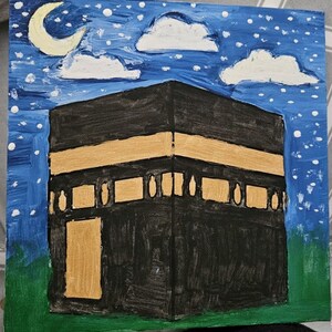 Kaaba Paint Your Own DIY Islamic Canvas Kit, Painting Craft, Art, Gift ...